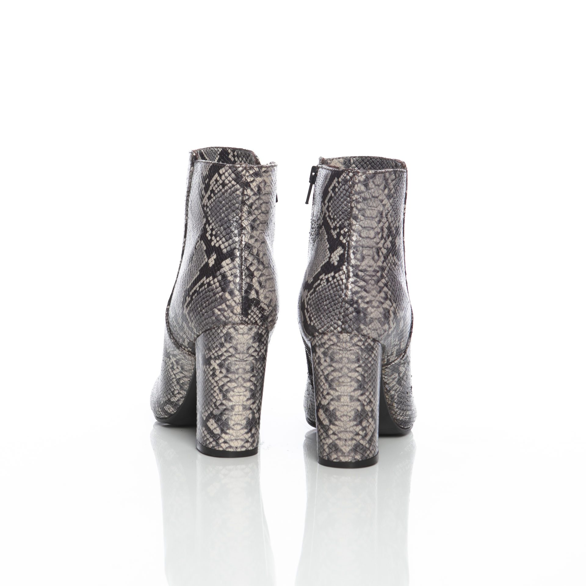 Boots à talon (LILLY 02 )-Noir/Blanc - Hkeya